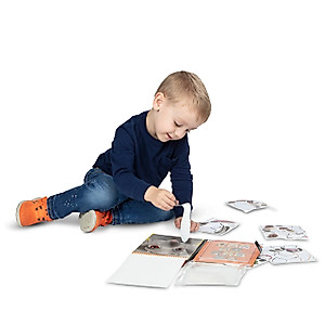 Melissa & Doug Make-a-Face Reusable Sticker Pad Animals 3-Pack (Safari, Farm, Pets) - Toddler Travel Toy Resuable Sticker Pads For Kids Ages 3+