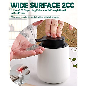 Bosilunlife Liquid Soap Dispenser - 12Oz Lotion Dispenser with Pump Matte White Ceramic Soap Dispenser Bathroom Dish Hand Soap Dispenser for Kitchen Pump Dispenser