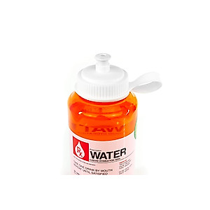 JUST FUNKY Prescription Water 32 Oz Plastic Water Bottle With Lid - Wide-Mouth, BPA-Free Novelty Hydroflask - Fun, Unique Orange Medicine Bottle With Screwtop Cap - Hydration Enthusiast Gift Idea
