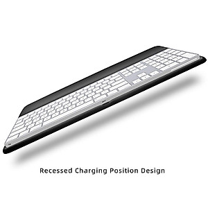 VAYDEER Magic Keyboard Wrist Rest Ergonomic Keyboard Stand Compatible with Wireless Magic Keyboard 2 with Numeric Keypad (Black Silicone)