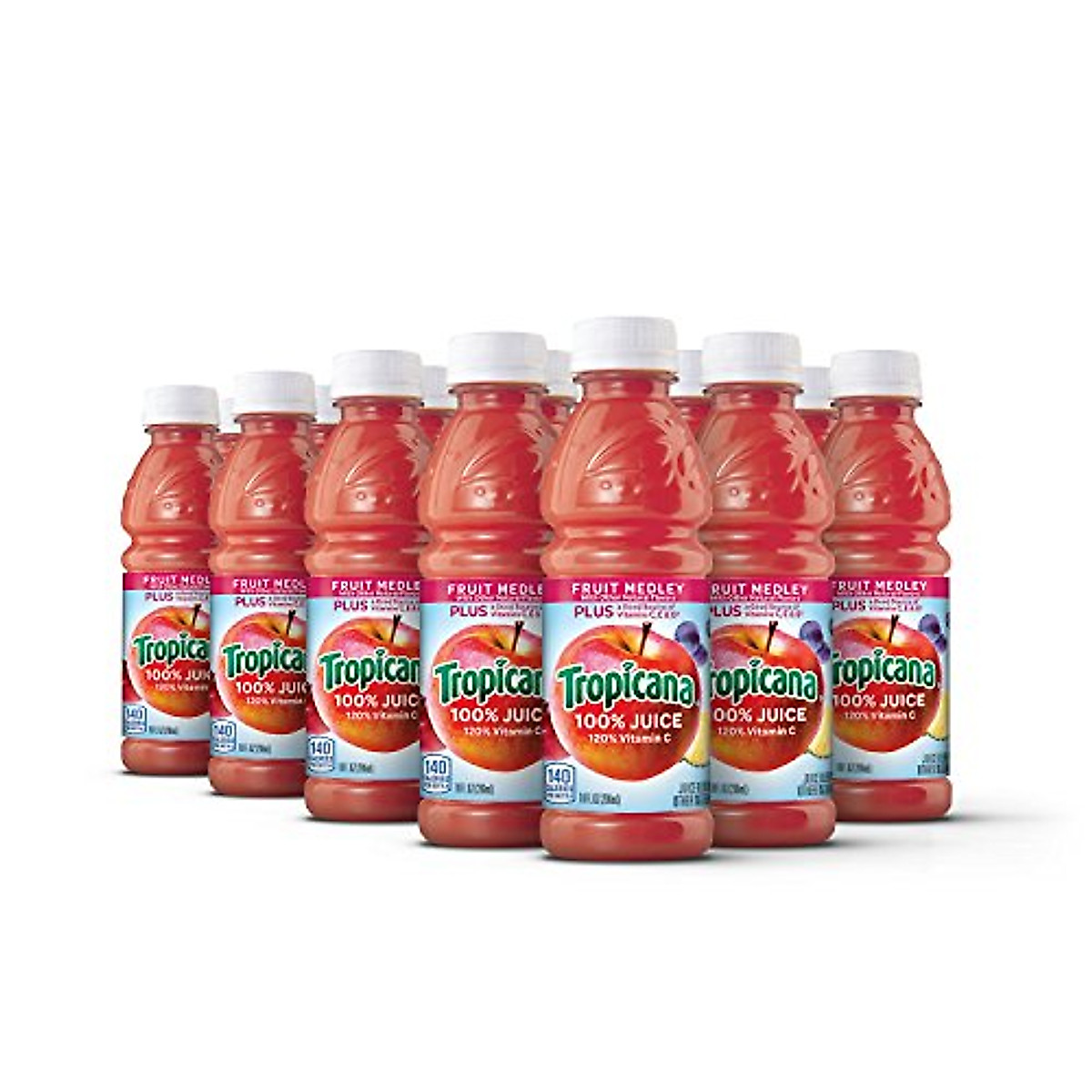 Tropicana 100% Juice, Fruit Medley, 10 fl oz (Pack of 15) - Real Fruit Juices, Vitamin C Rich, No Added Sugars, No Artificial Flavors