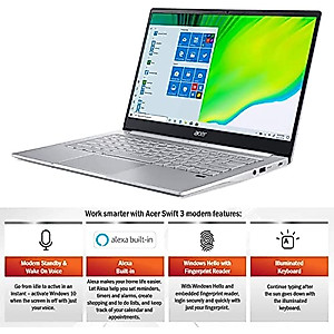 Acer Swift 3 Ultra Light Laptop AMD Ryzen 7 4700U 8-Core Processor 8GB DDR4 512GB NVMe SSD WiFi 6 Backlit Keyboard Fingerprint Reader SF314-42 Windows 11 (Renewed)