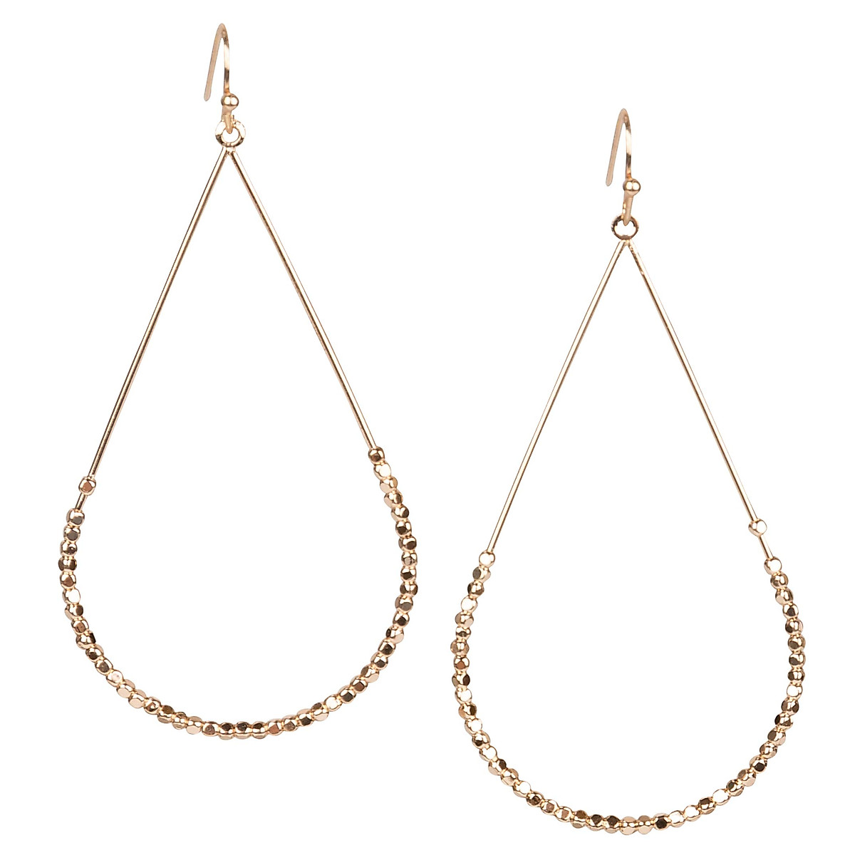 SPUNKYsoul Boho Ethnic Earrings Teardrop with Seed Beads Jewelry for Women (Gold)