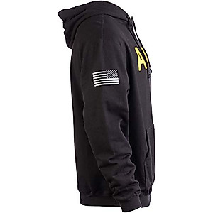 Ann Arbor T-shirt Co. ARMY PT Style Hoodie | U.S. Military Training Infantry Workout Fleece Hoody Sweatshirt-(Hood,L)