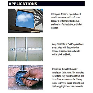 Tapcon 1/4" x 4" Star Torx Head Concrete Anchor Screws 3195407V2 | 100 Pack | Drill Bit Included