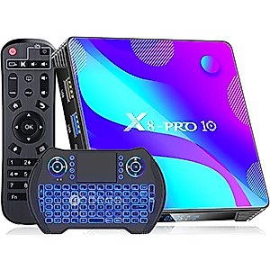 Android TV Box 11.0, [2022 Newest] Antfraer Android TV Box 4GB RAM 32GB ROM with Mini Wireless Backlit Keyboard, RK3318 Quad-Core 64 Bits Dual-WiFi 2.4GHz/5GHz BT 4.2 USB 3.0 3D 4K Android Box
