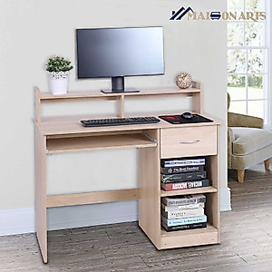 MAISON ARTS Gaming Computer PC Desk, Gamer Workstation, Small Mesa Escritorio Gamer Table Desk