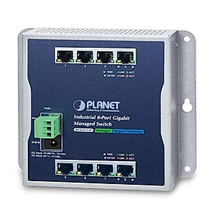 WGS-4215-8T Industrial 8-Port 10/100/1000T Wall-Mount Managed Switch (-40~75C)