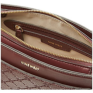 Nine West Brooklyn Crossbody, Merlot Logo