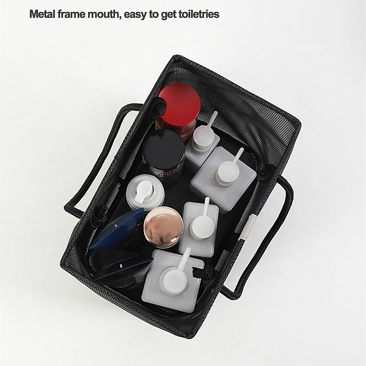 Mesh Shower Caddy Bag, Bathroom Organizer, Mesh Shower Caddy Portable for College Dorm Room, Portable Hanging Caddy Bag, Shower Bag for Beach, Swimming, Gym Buy Again Orders My Past Orders