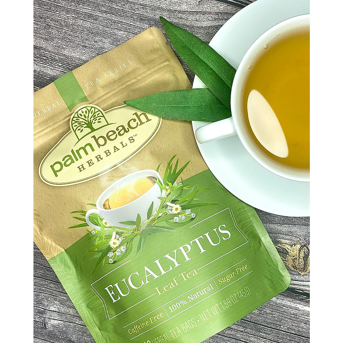 Palm Beach Medicinal Herbs - Eucalyptus Leaf Tea - Pure Herbal Tea Series (30 Tea Bags) 100% Natural