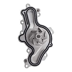 BOXI Engine Water Pump w/Double-Row Sprocke & Gasket Fit for Ford Edge Explorer Flex 2011-2019 / for Lincoln Continental MKS MKT MKX MKZ 2011-2019 / V6 3.5L 3.7L / Replace# 252-955 19326227