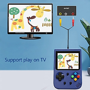 SCCAGIFT 500 Classic Games Handheld Games Console Electronic Memory Game for Kids Adults, Can Play on TV Games (Blue)