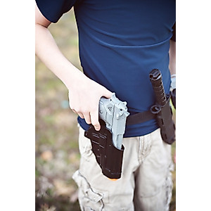 Commando Toy Play Set 5 Piece Military Toys for Kids Cowboy Sheriff Blaster with Holster and Adjustable Belt, Role Play Dress Up Halloween Costume Accessories