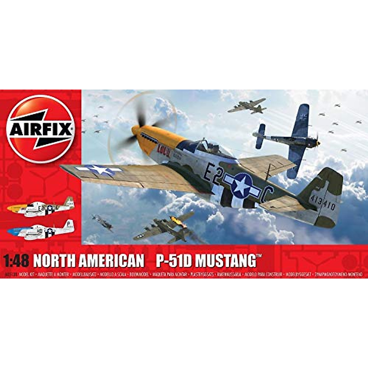 Airfix A05138 North American P51-D Mustang (Filletless Tails), Assorted