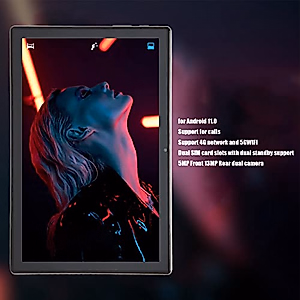 TOPINCN 10in Tablet, 5GWIFI 1960x1080 IPS Screen Green 8 Core CPU Gaming Tablet for Travel (US Plug)