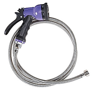 Master Equipment 6-in-1 Spray Hoses — Versatile, Brightly Colored Hoses for Use in Pet Grooming Shops - 60", Purple