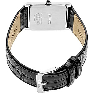 SEIKO Mens Essential SS RECT CASE, WHITE, Mens Standard