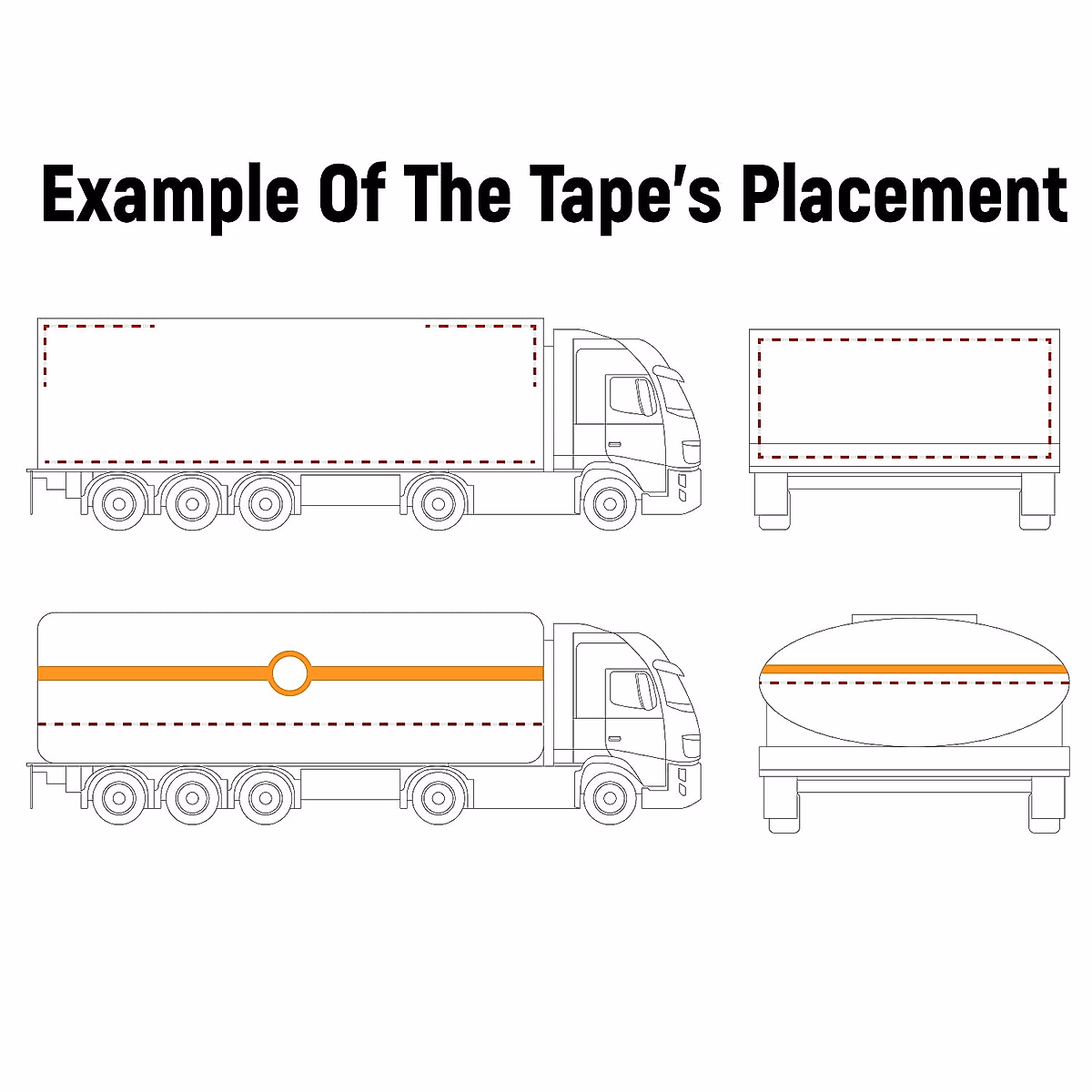 Trailer Reflective Tape Outdoor DOT C2 Reflector Tape 2 inch x 200 feet Waterproof White Silver Red Reflective Tape for Cars Trailers Trucks 200 FT High Visibility Contrast Duct Safety Sticker Strips