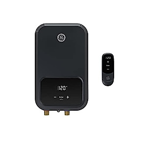 GE APPLIANCES 14.6 kW 240v Tankless Water Heater | Electric Water Heater with Digital Temperature Control | 14600 Watts | 2.9 Gallons per Minute, Diamond Gray (GE15SNHPDG)