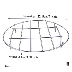 Cooking Rack Round, 9-Inch Stainless Steel Round Rack for cooking Cooling Steaming Baking, Fit Air Fryer Stockpot Instant Pot Pressure Cooker, 2 PACK -Oven & Dishwasher Safe