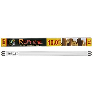 LUCKY HERP 18inch 15W T8 UVB 10.0 Reptile Light, UVA UVB Bulb, Fluorescent Lamp for Reptiles Amphibian