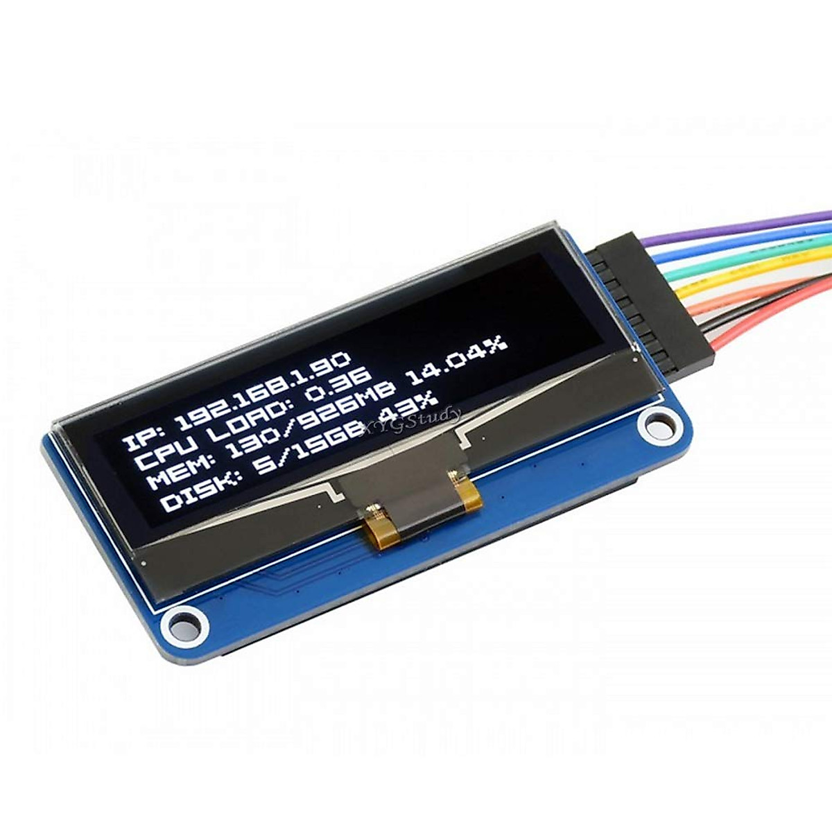 XYGStudy 2.23 inch OLED Display HAT for Raspberry Pi 2B/3B/4B/Zero/Zero W Jetson Nano 128×32 Pixels SPI/I2C Interface