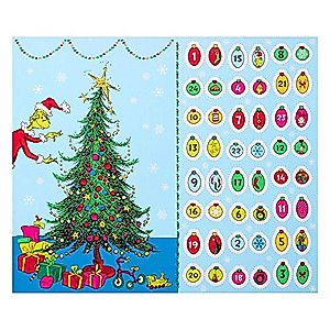 Kaufman How The Grinch Stole Christmas Advent Calendar 36in PanelHoliday Quilt Fabric
