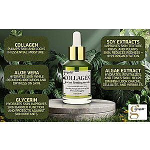 Neogold Collagen Serum For Face | Collagen Face Serum For Skin Tightening Helps Lift, Plump, & Firm Sagging Skin | Serums For Skin Care | Anti Wrinkle Boost, Fragrance Free, 1.75 Fl Oz