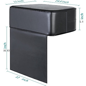 YOSHIKO Salon Booster Seat Cushion for Kids Child Hair Cutting Children Leather Cushion Pads, Boat Booster seat Cushion for Driver, Cushion for Styling Chair, Barber Beauty Salon Spa Equipment Black