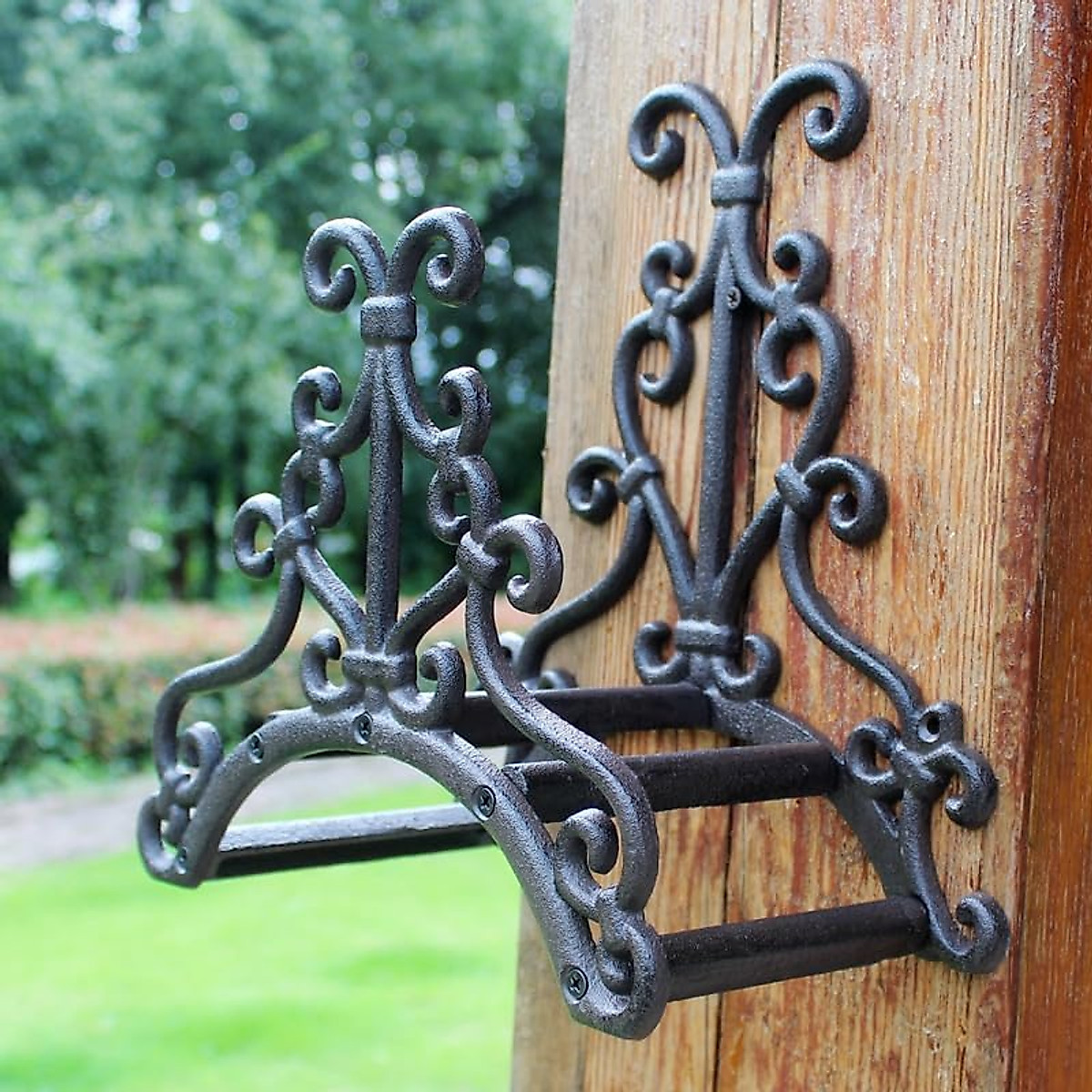 Cast Iron Scrowl Decorative Hose Reel Garden Hose Hanger Rack Storage Wall Mount Wrought Iron,for Yard Balcony 23.6.13
