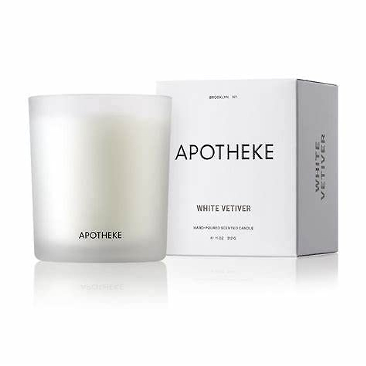 APOTHEKE White Vetiver Signature Candle, 1 EA