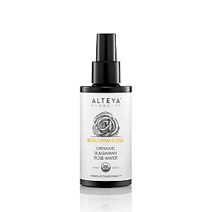 Alteya Organics Rose Water USDA Certified Organic Facial Toner, 3.4 Fl Oz/100mL Pure Bulgarian Rosa Damascena Flower Water, Award-Winning Moisturizer Miron Biophotonic Glass Spray Bottle