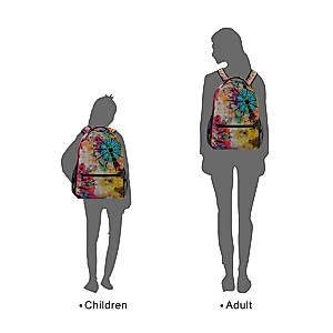 ZZKKO Tribal Ethnic Tie Dye Boys Girls School Computer Backpacks Book Bag Travel Hiking Camping Daypack
