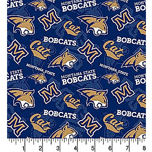 SYKEL ENTERPRISES Montana State Cotton Fabric with New Tone ON Tone Design Newest Pattern-SYKEL NCAA Cotton Fabric