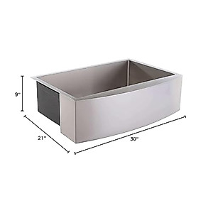 Vintage Tub & Bath Stainless Steel 30 Inch Single Bowl Apron Front Farmhouse Kitchen Sink