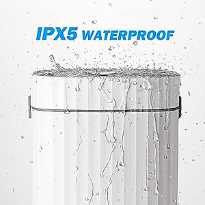 ELPHECO 4 Gallon Automatic Bedroom Trash Can with Lids, 15.5 Litre Waterproof Motion Sensor Bathroom Trash Can, Sensor Garbage Bin for Bathroom, Bedroom, Living Room, Office, Golden