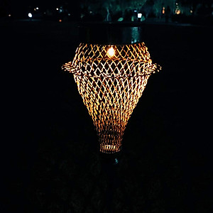 2Pack Solar Lights Outdoor Garden,Hanging Pathway Decor Light with Hollowout Retro Metal Waterproof Solar-Powered for Pool Party Porch Yard Patio Pond Wedding Christmas Decorations (pattern1)