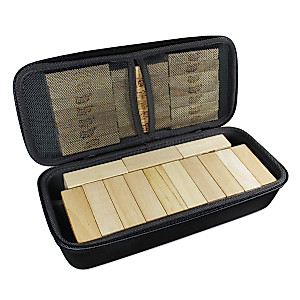 TUDIA EVA Empty Hard Carrying Case Compatible with Jenga Blocks 54 Pieces [Do NOT fit Giant Jenga]/ Wooden Tumbling Tower Game/Stacking Building Blocks [CASE ONLY, Blocks NOT Included]