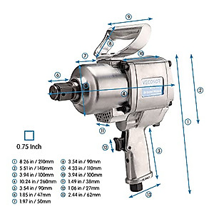 3/4-inch Drive Air Impact Wrench,2000N.m(1475 ft.Ib)