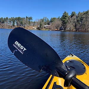 Best Marine and Outdoors Kayak Fishing Paddle, Adjustable 250cm Carbon Fiber Angler Oar with ABS Blades, 34oz Lightweight, 2 Piece Kayaking Accessories with 5ft Leash