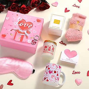 Tiangrid 7 Pcs Valentine‘s Day Gifts Box for Girlfriend Wife Lover Birthday Gifts for Women Love Gift Basket Love You Gifts Wedding & Engagement Valentines Day Gifts Anniversary Romantic Gifts