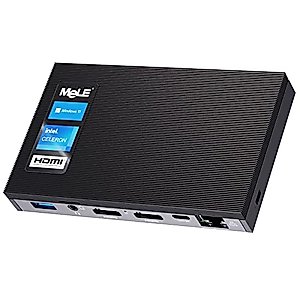 MeLE Quieter3Q Fanless Mini PC Celeron N5105 8GB 128GB, Windows 11 pro Portable Small Desktop HDMI Gigabit Ethernet, Industrial IoT Micro PC Unlock Bios Auto Power on, SSD PXE VESA Mount