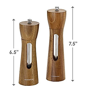 Rachael Ray Tools and Gadgets 2-Piece Acacia Salt and Pepper Grinder Set