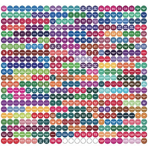 Young Living Essential Oil Labels Bottle Cap Stickers for YL EO Bottles 7 Sheets 616 Lid Stickers for Aromatherapy Containers YoungLiving Lid Stickers by Got Oil Supplies