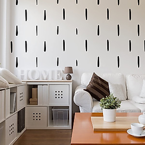 192 Pieces Boho Line Wall Decals Modern Abstract Decor Sticker Removable Peel and Stick Striped Wallpaper Black Stripes Art Wall Vinyl for Urban Minimalist Bedroom Office Nursery Home Decoration