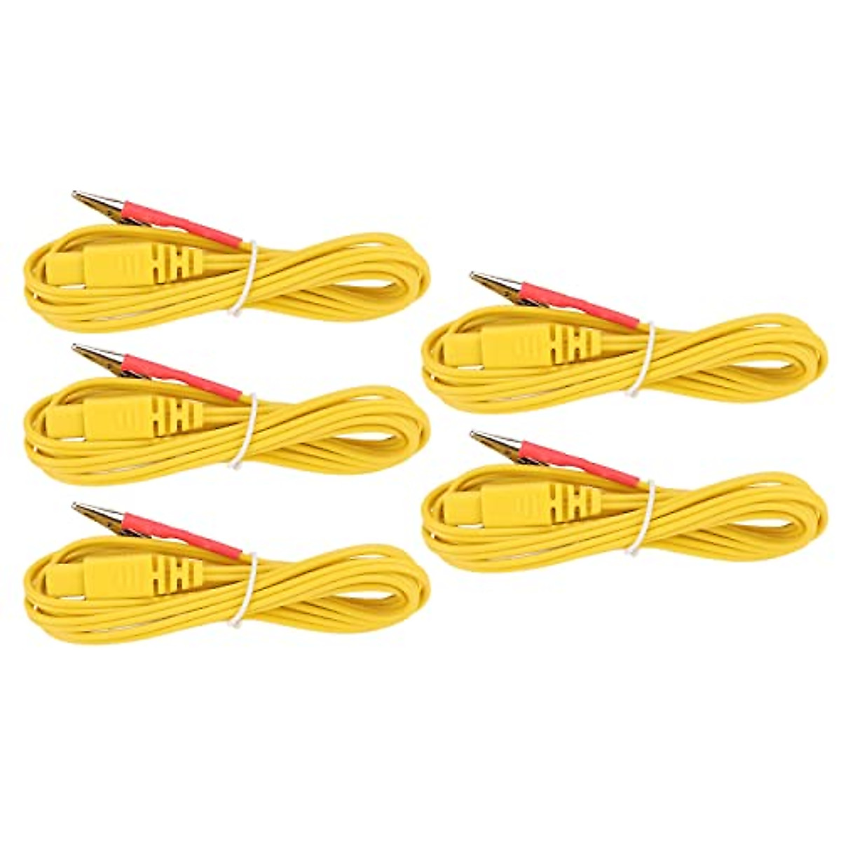 5pcs Safe Portable TENS Electrode Wire Replacement Clip Electrode Wire for Slimming Massager