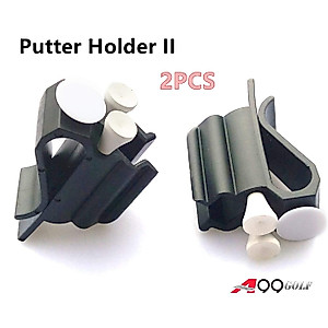 A99 2pcs Golf Bag Clip On Putter Clamp Holder Putting Organizer Club Ball Marker