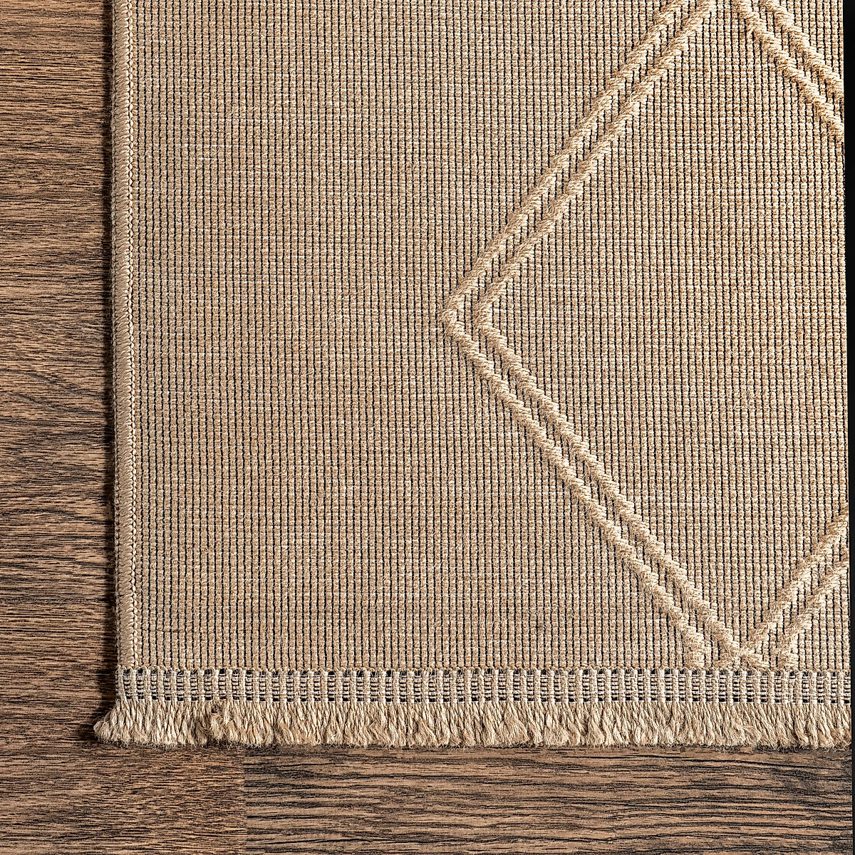 nuLOOM Diamond Trellis Jute Area Rug, 4x6, Natural