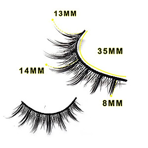 Ahrikiss Manga Lashes Natural Look Wispy Anime Lashes Soft Fake Eyelashes Lightweight False Eyelashes Faux Mink Lashes Look Like Individual Lashes 8 Pairs Eye Lashes Pack | 009